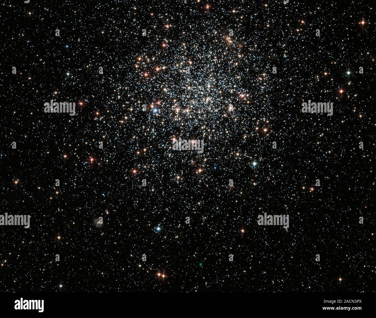Globular cluster and planetary nebula. Hubble Space Telescope (HST ...