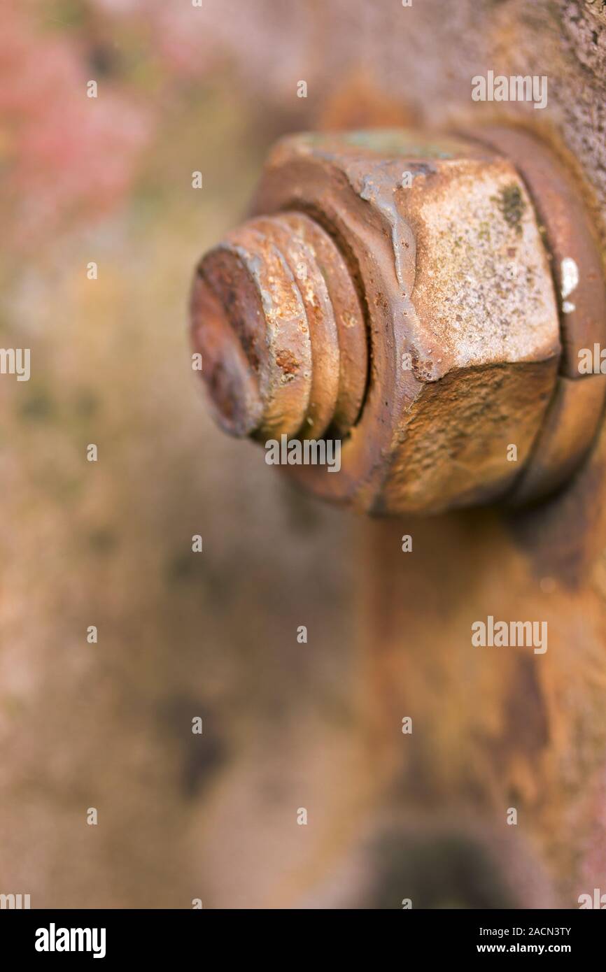 Nut and bolt rusted Stock Photo - Alamy