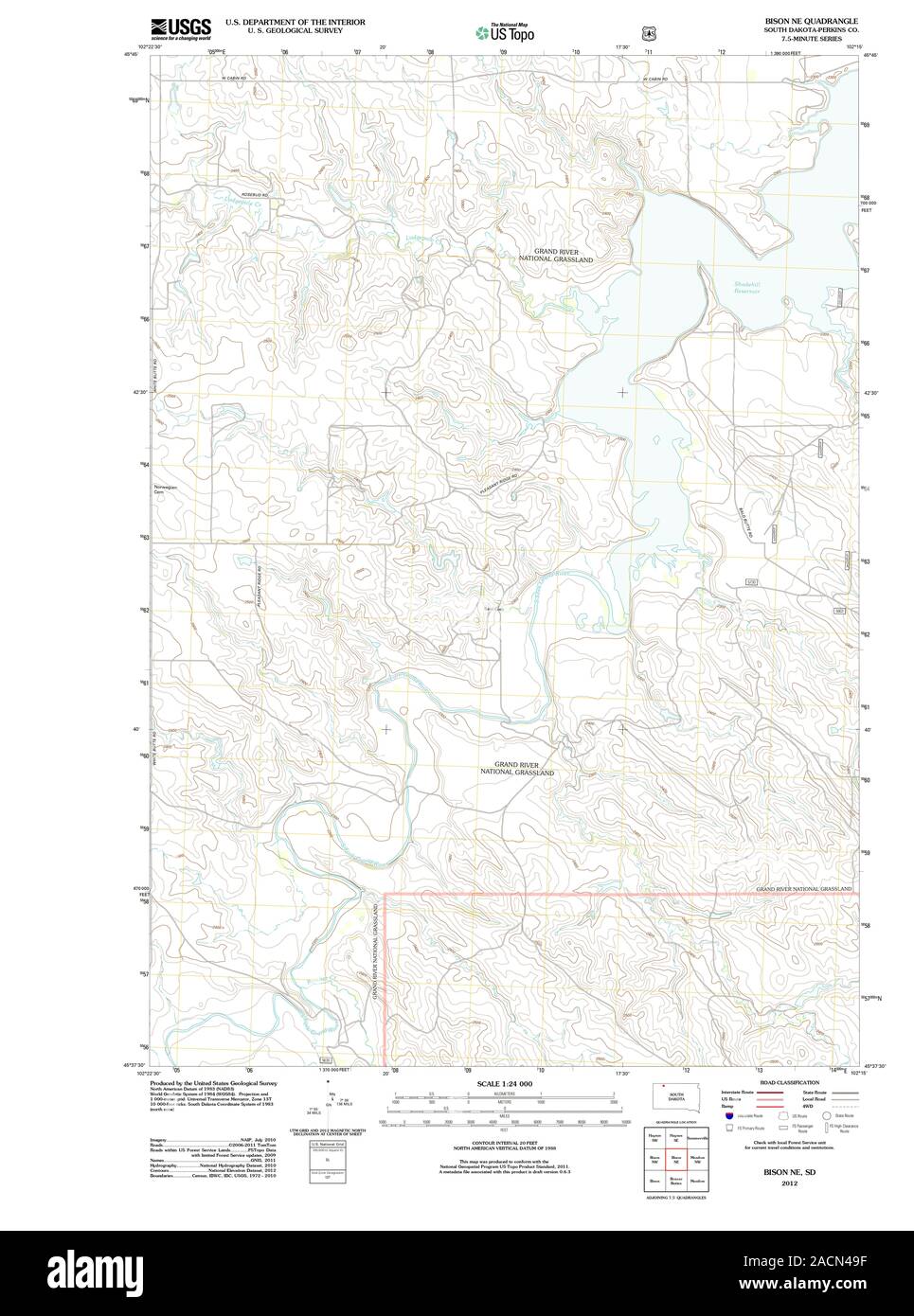 Bison south dakota map Cut Out Stock Images & Pictures - Alamy