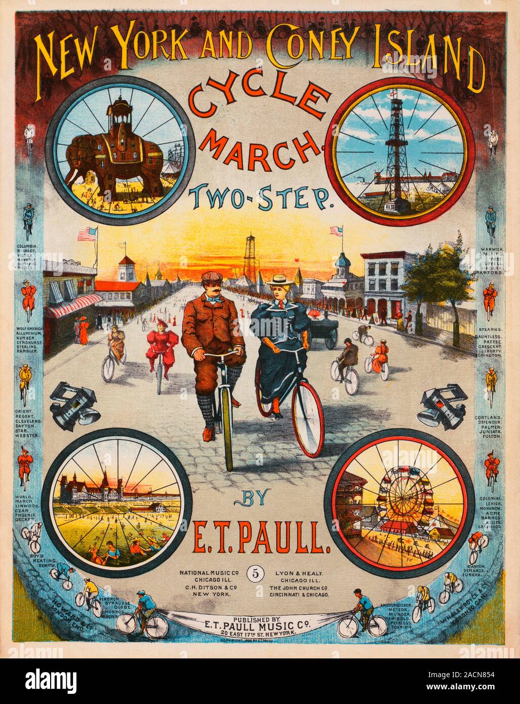 Sheet music cover. Cover page for the sheet music for 'New York and ...