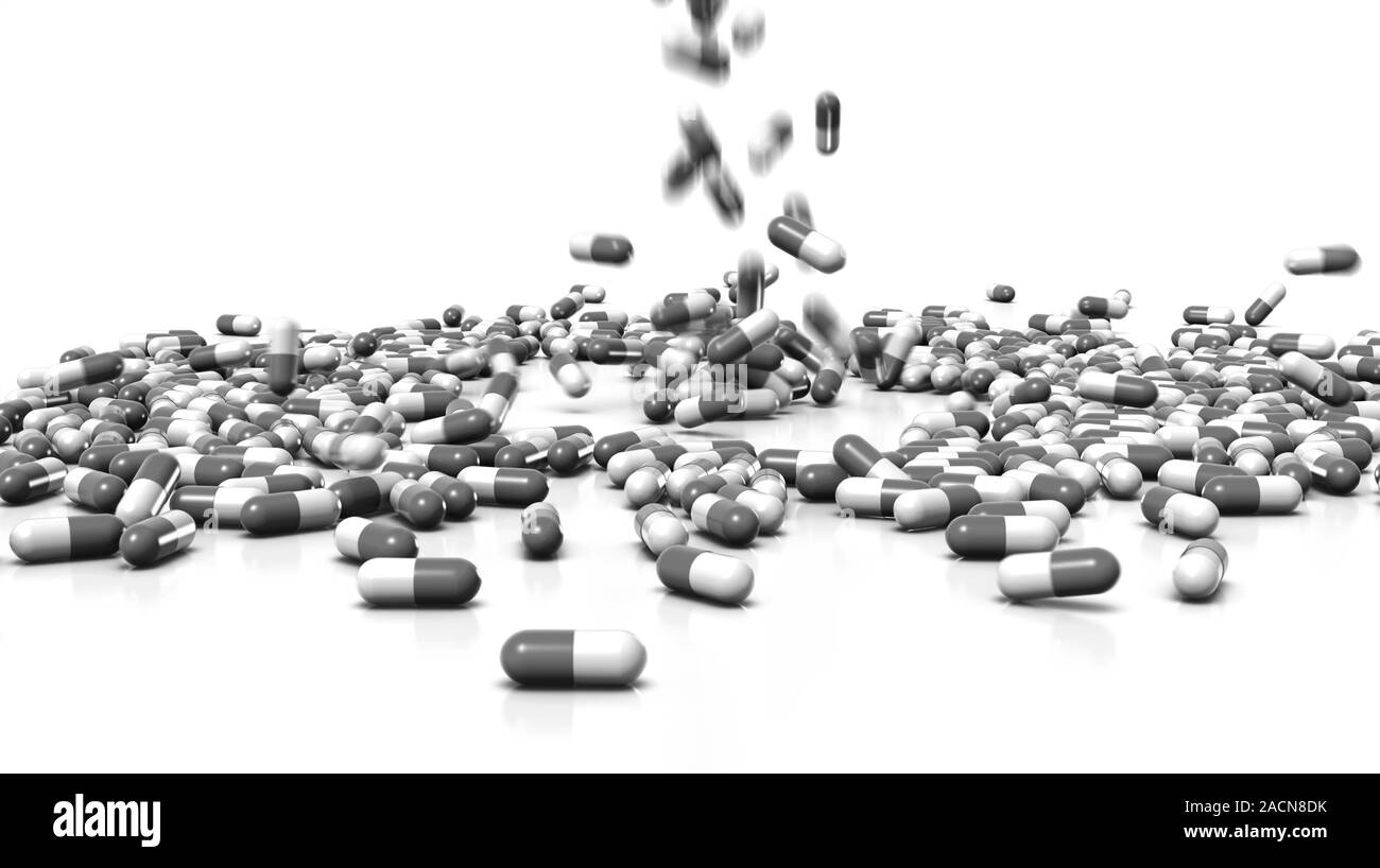 Drug capsules, computer artwork Stock Photo - Alamy