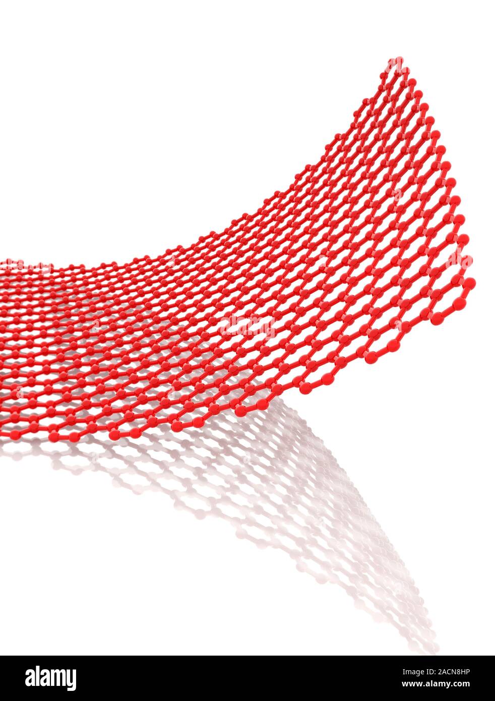 Graphene sheet, computer artwork. Graphene is a single layer of ...