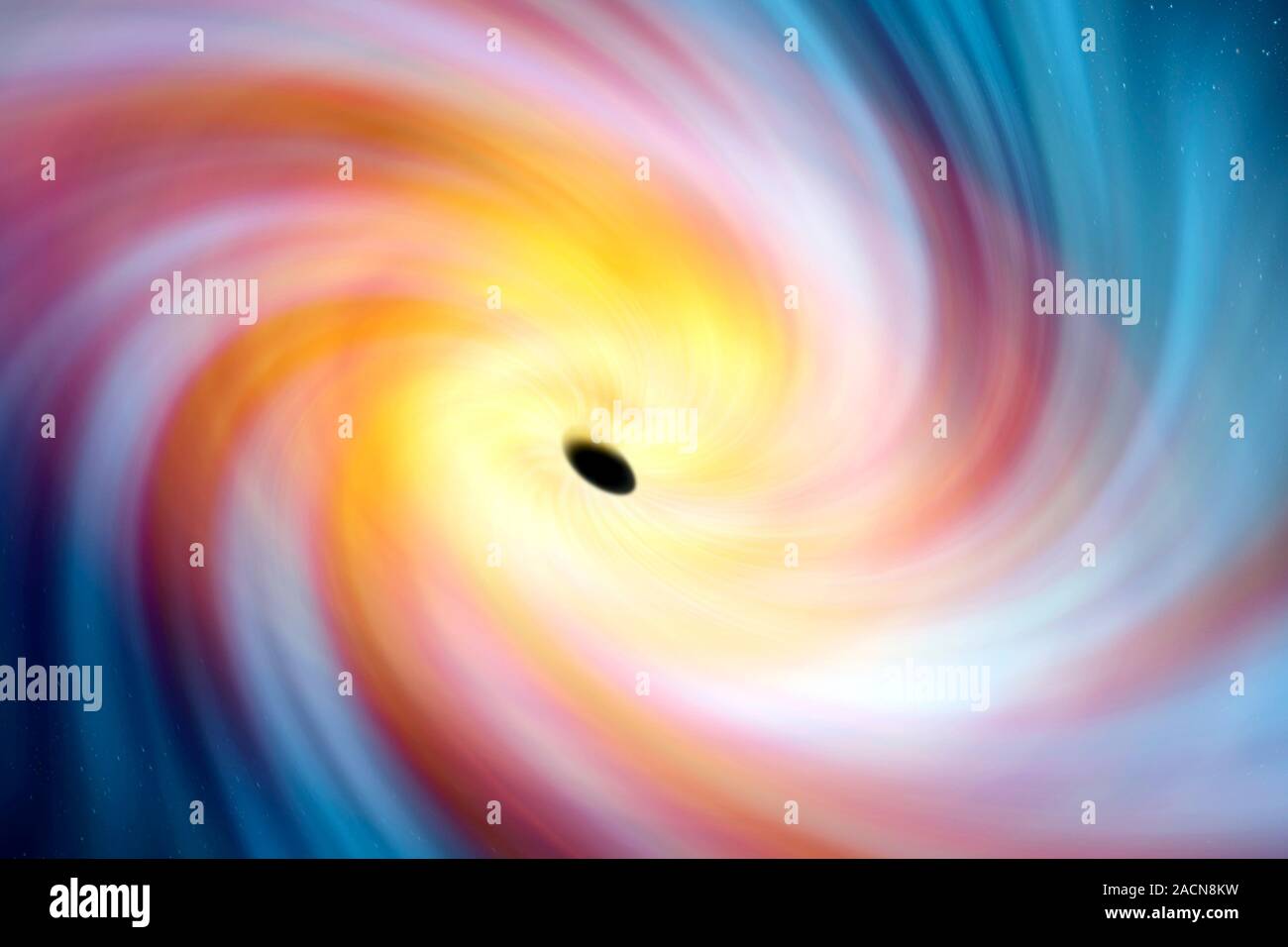Black hole, conceptual computer artwork. Black holes are regions in ...