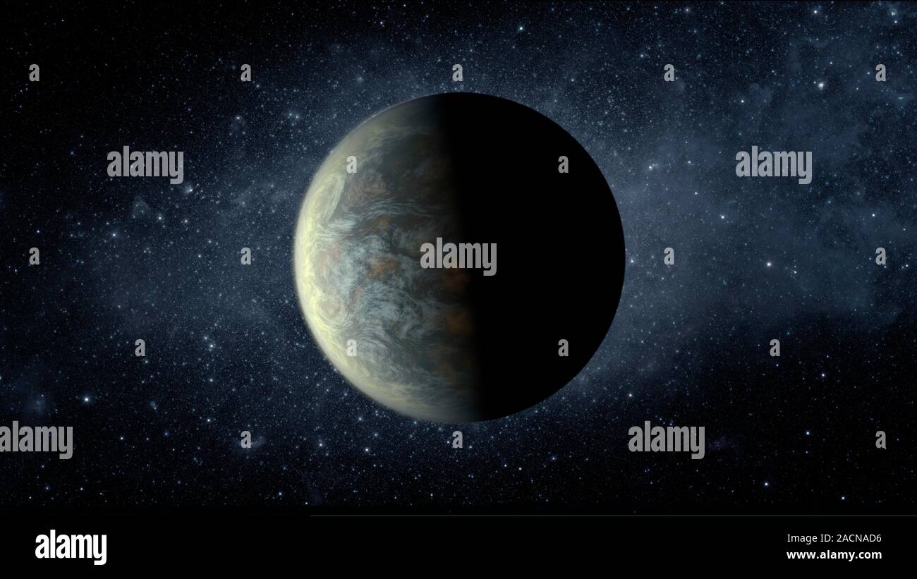 Kepler-20f. Computer artwork of the extrasolar planet Kepler-20f, which ...