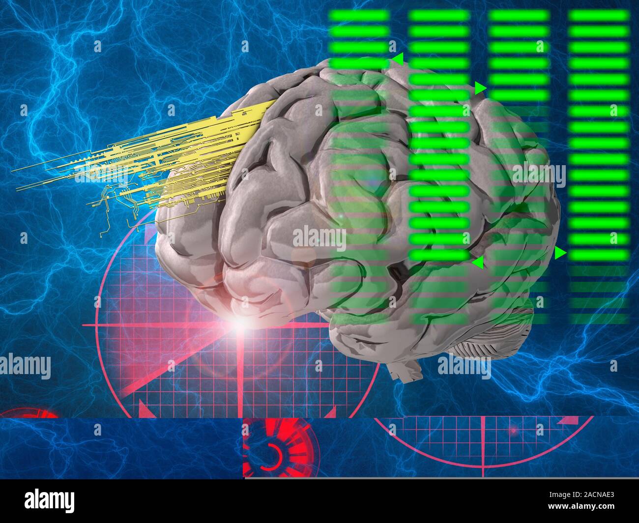 Brain activity, conceptual computer artwork Stock Photo - Alamy