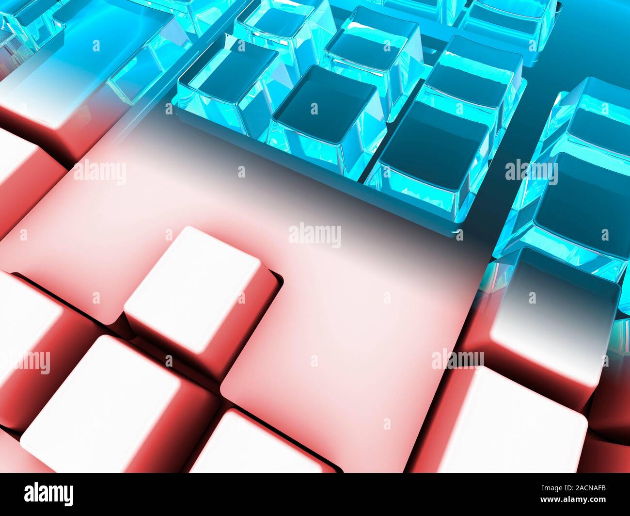 Keyboard. Computer artwork showing the keys on a computer keyboard ...