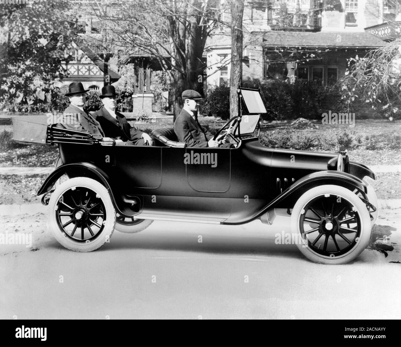 Dodge brothers in their first car. US automobile manufacturing pioneers ...