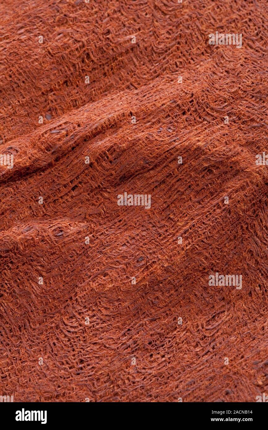 Fig tree fabric. Close-up of fabric made using bark from an African fig ...