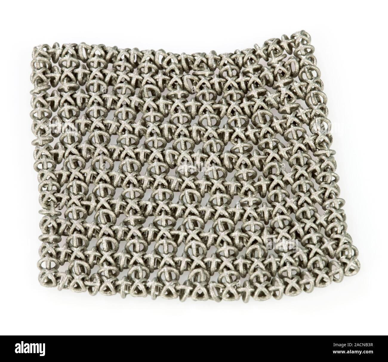 3D printed chain mail. Section of intricately designed chainmail-like ...