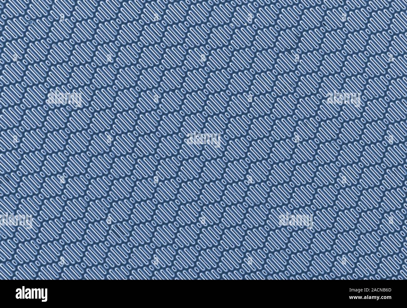 Shark-skin-inspired antibacterial surface. Close-up of 'Sharklet' an ...