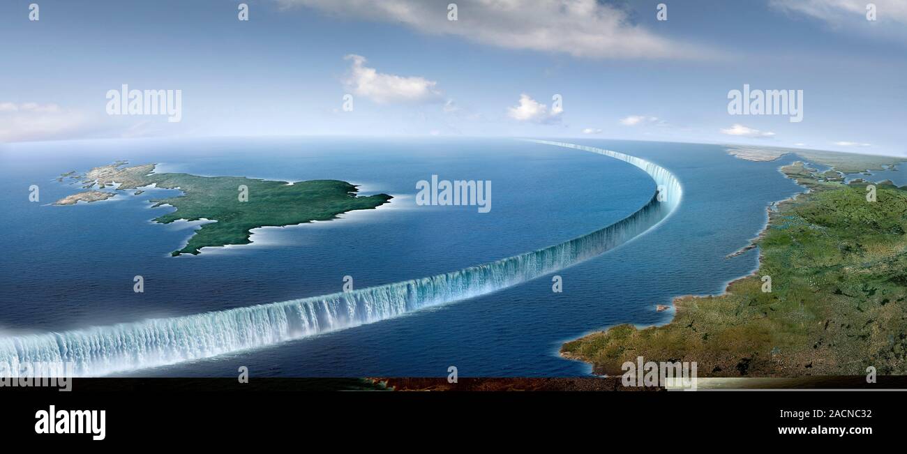 British Isles separated from Europe, conceptual image Stock Photo - Alamy