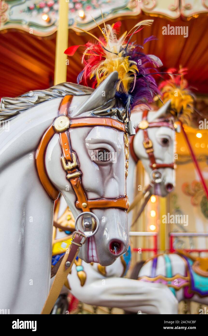 Merry go round horse historic fun fair hi-res stock photography and ...