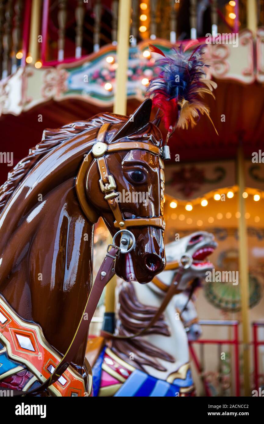 Merry go round horse historic fun fair hi-res stock photography and ...