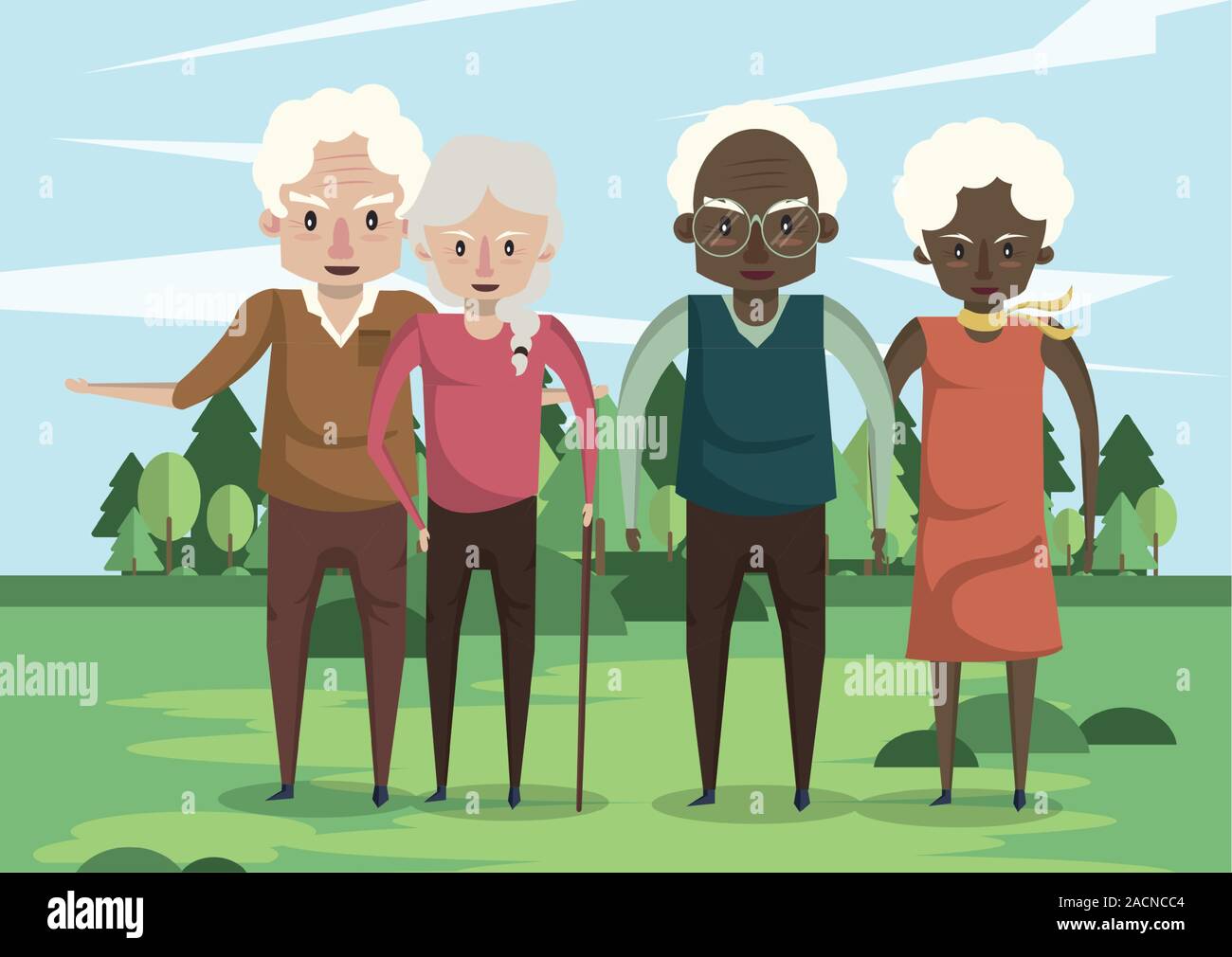 Granny interracial hi-res stock photography and images - Alamy