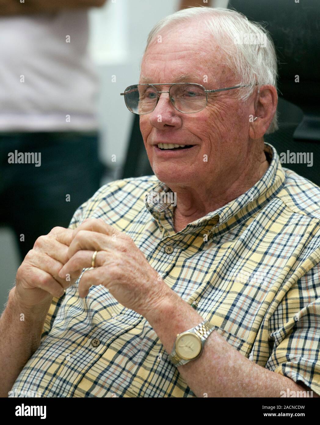 Neil Alden Armstrong (1930-2012), US astronaut and first person to walk ...