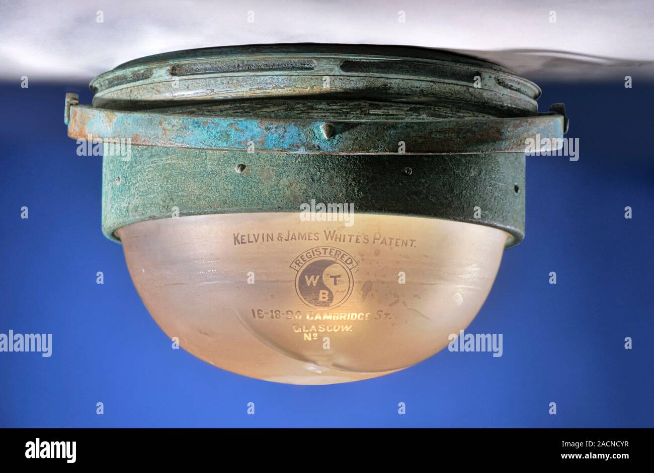 Kelvin and James White compass recovered from the RMS Titanic. The ...