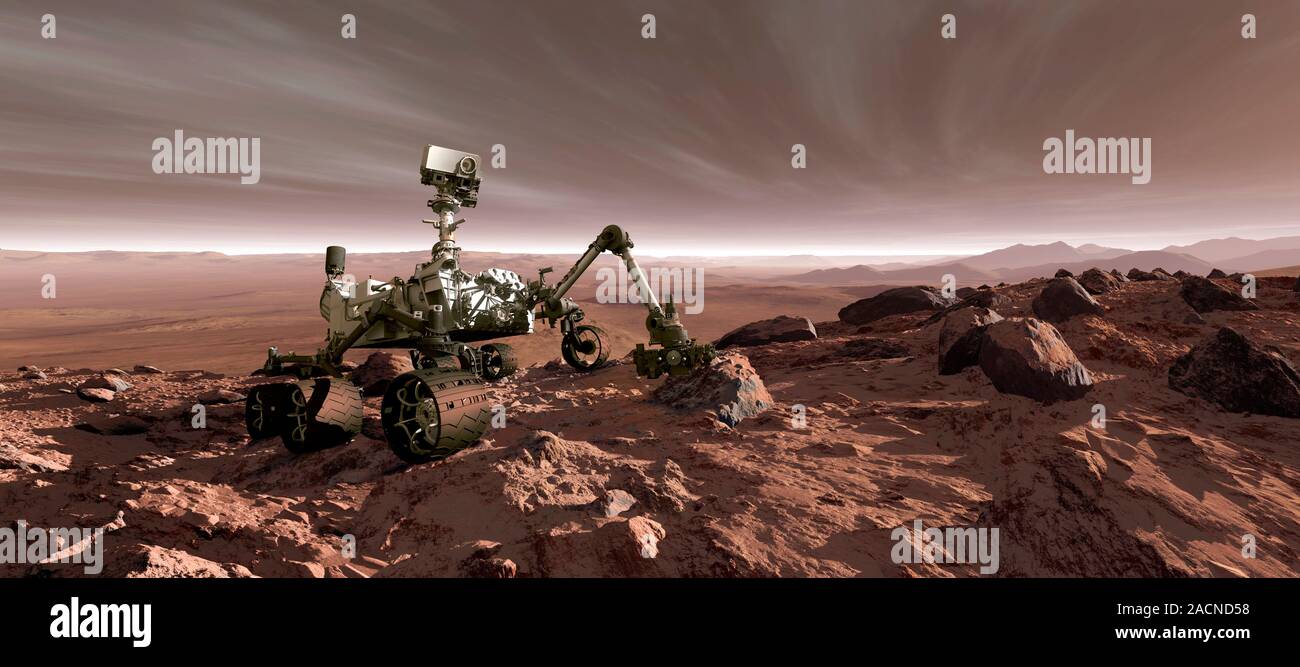 Curiosity rover. Computer artwork of the Mars Science Laboratory (MSL ...