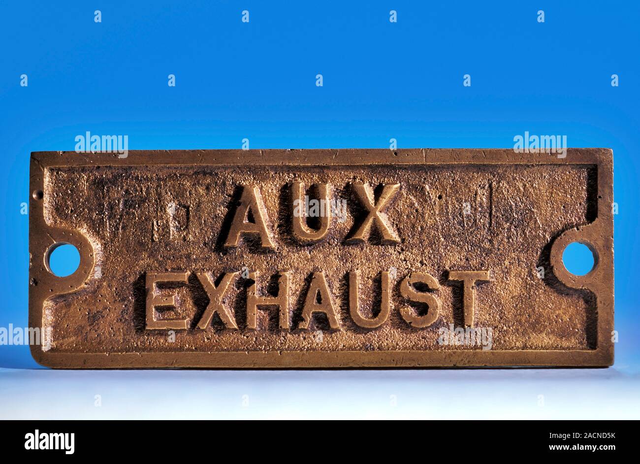 Brass sign recovered from the RMS Titanic. The Titanic was the largest ...