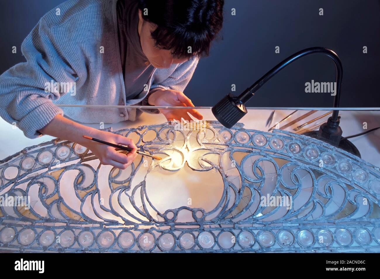 Restoration of a stained-glass window recovered from the RMS Titanic ...