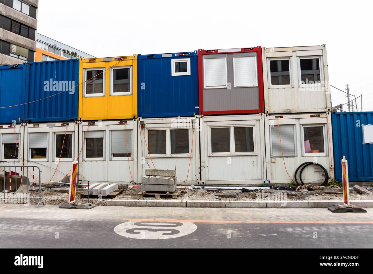Container on site Stock Photo - Alamy