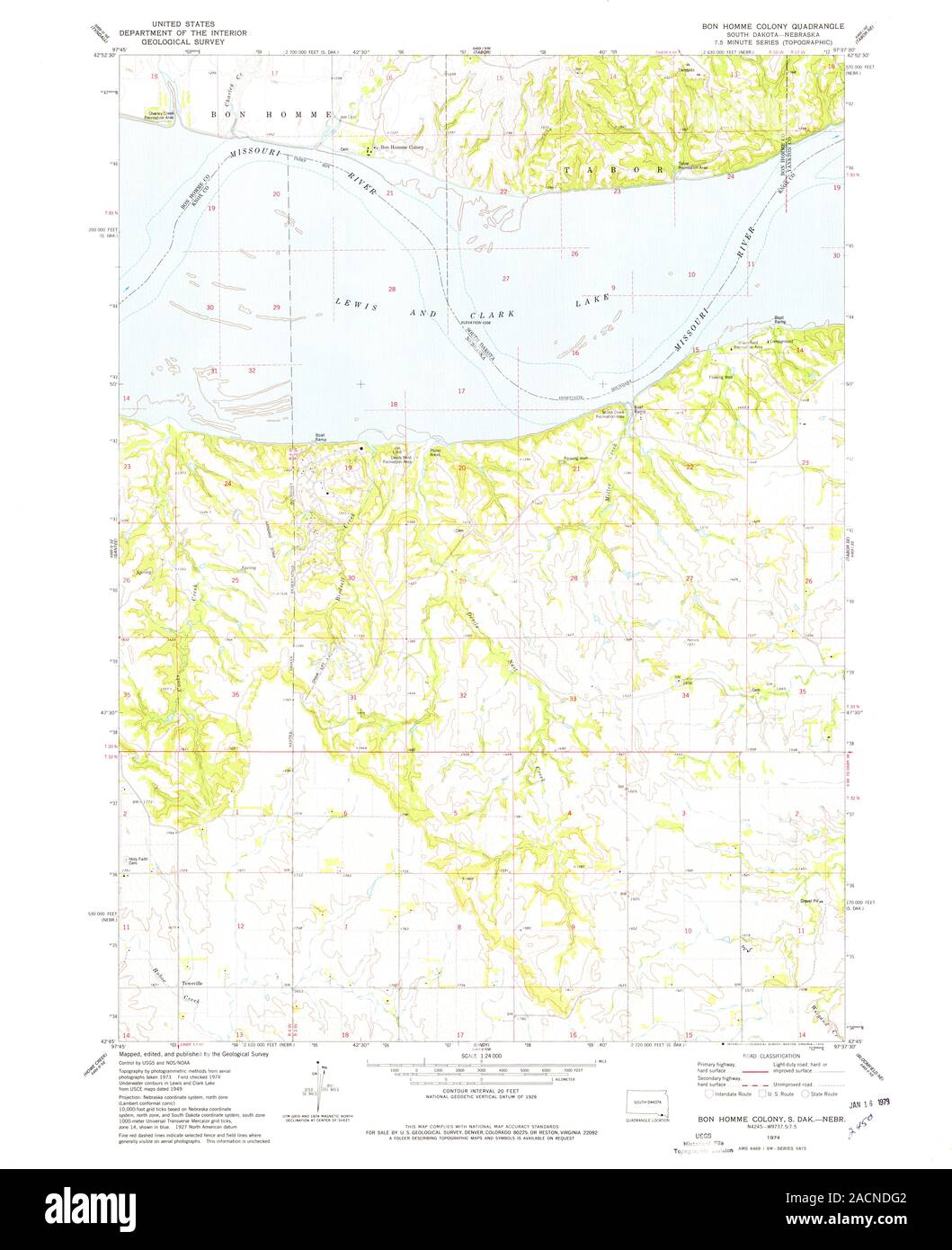 Map of bon homme hi-res stock photography and images - Alamy