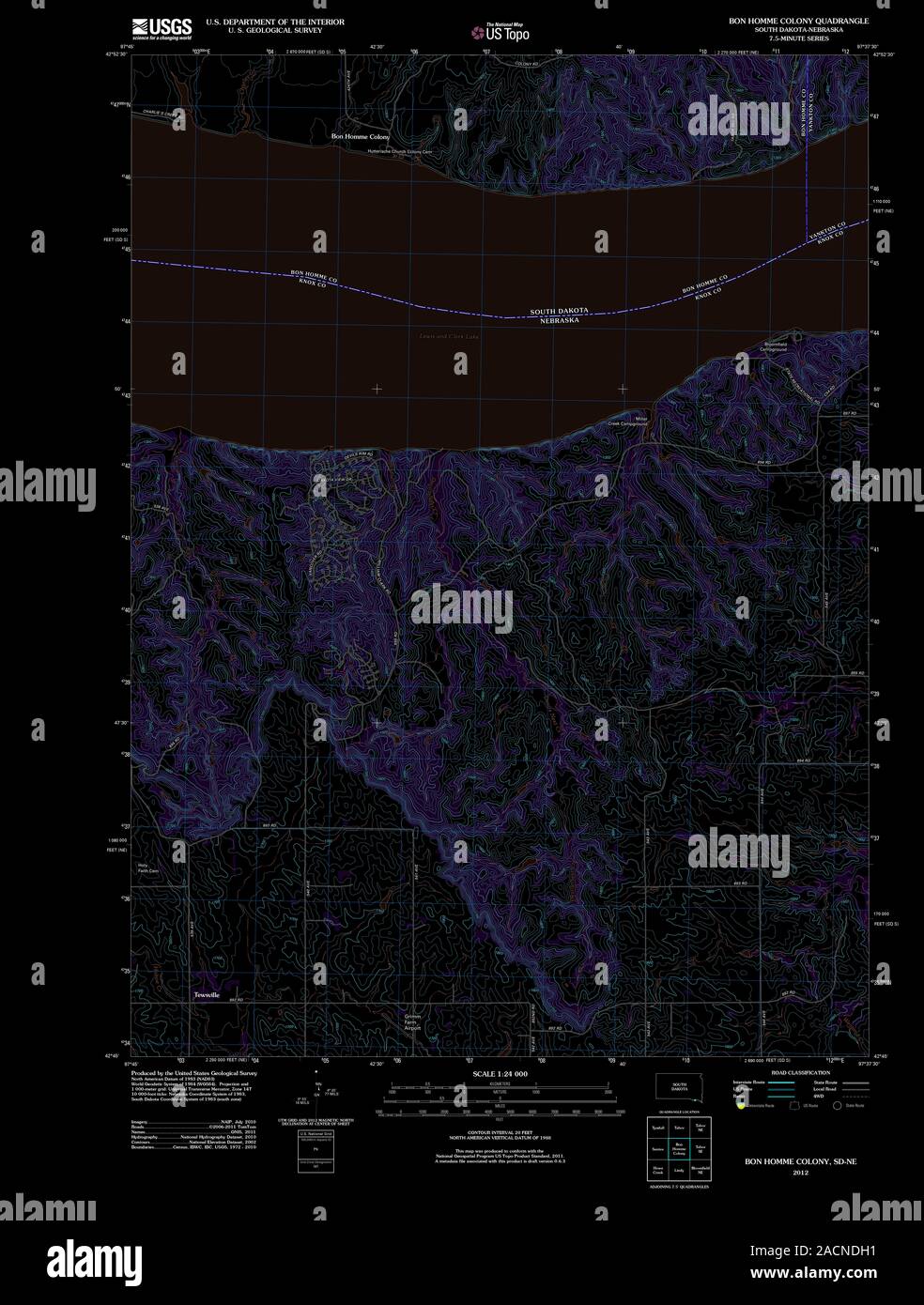 Map of bon homme hi-res stock photography and images - Alamy