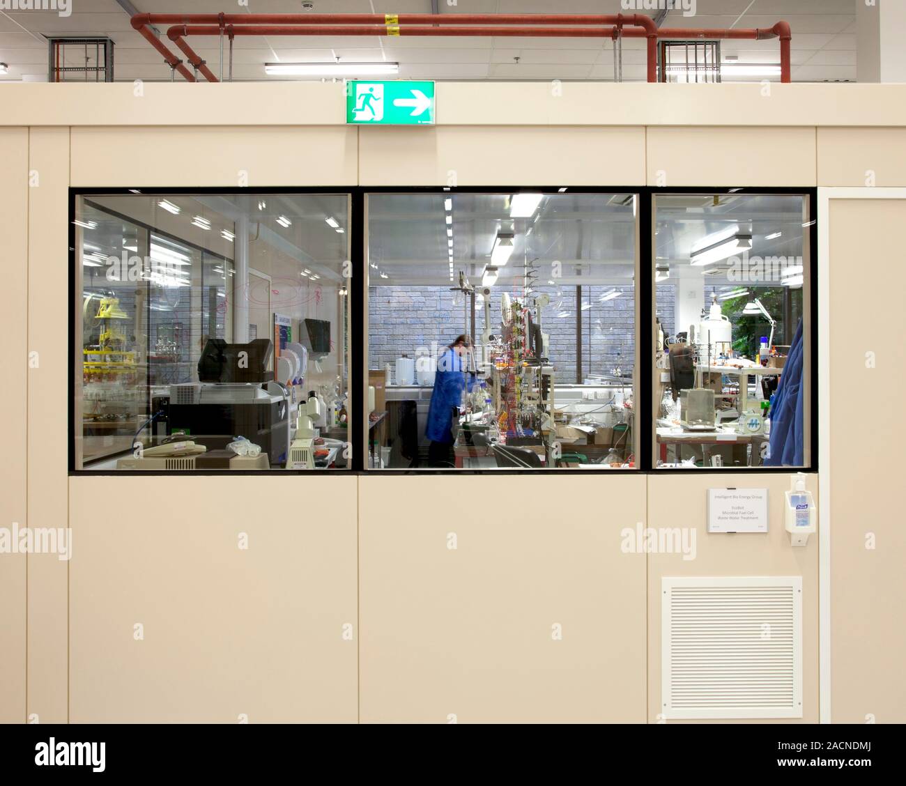 Bristol Robotics Laboratory, UK. Photograph of an engineer working at ...