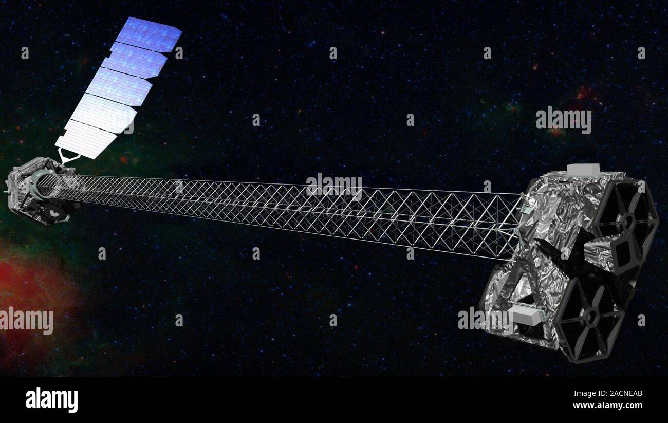 NuSTAR space telescope in orbit. Computer artwork of NASA's Nuclear ...