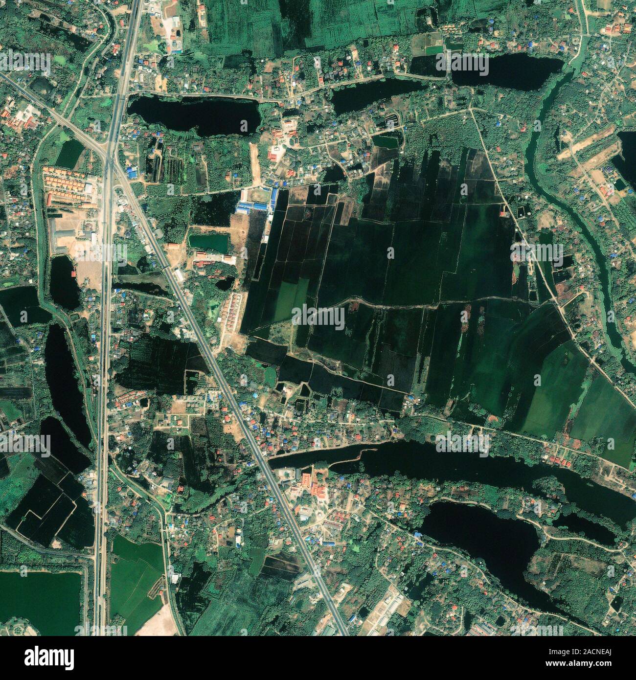 Bangkok. Satellite image taken on 4th December 2010 showing an area ...