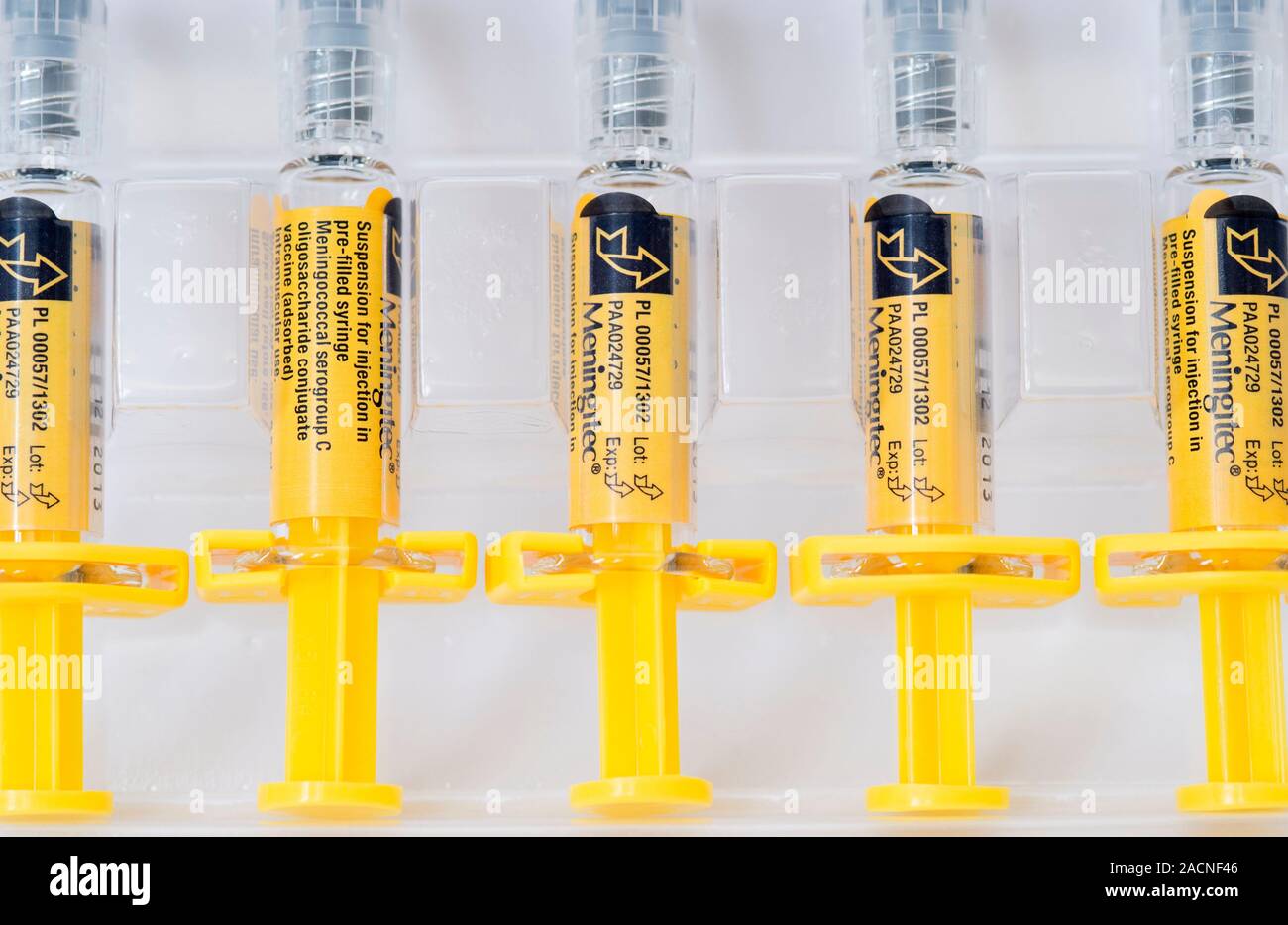 Meningitec meningitis C vaccine. Pre-filled syringes of meningitis C ...