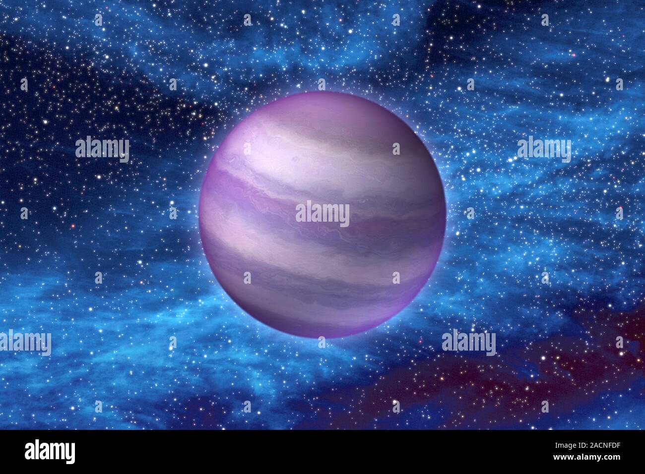 Y dwarf star, artwork. This cold star-like object, similar to a large ...