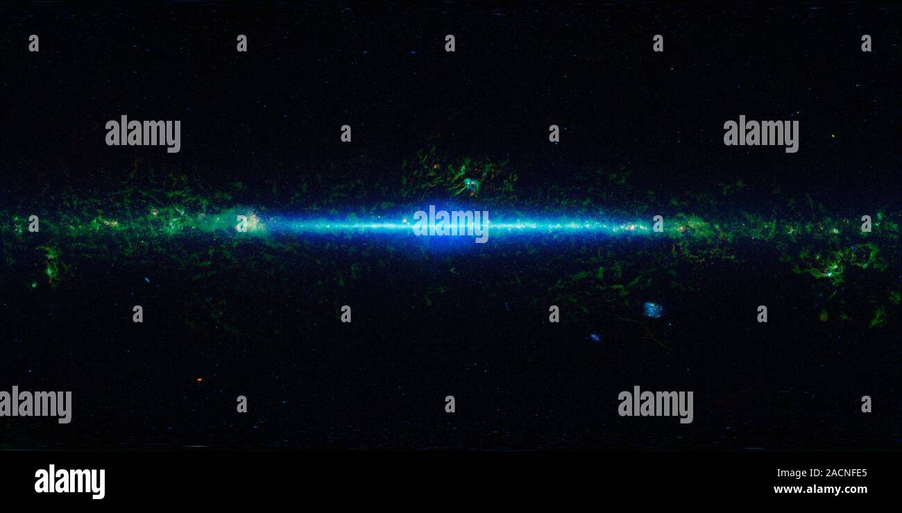 Milky Way galaxy, WISE infrared image. The Milky Way runs horizontally ... Milky Way galaxy, WISE infrared image. The Milky Way runs horizontally ...