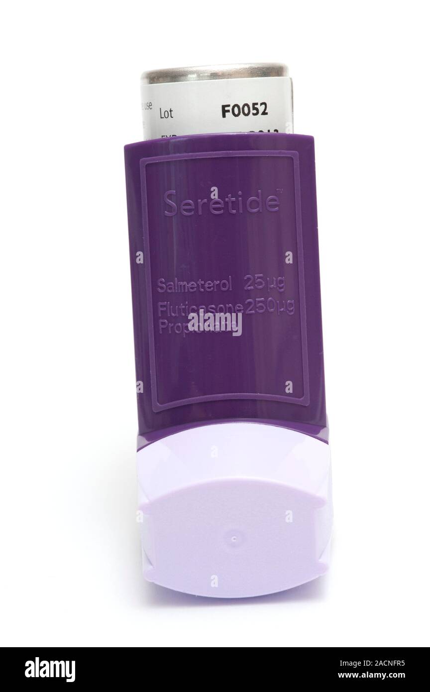 Seretide inhaler used to treat asthma and COPD. This seretide inhaler ...