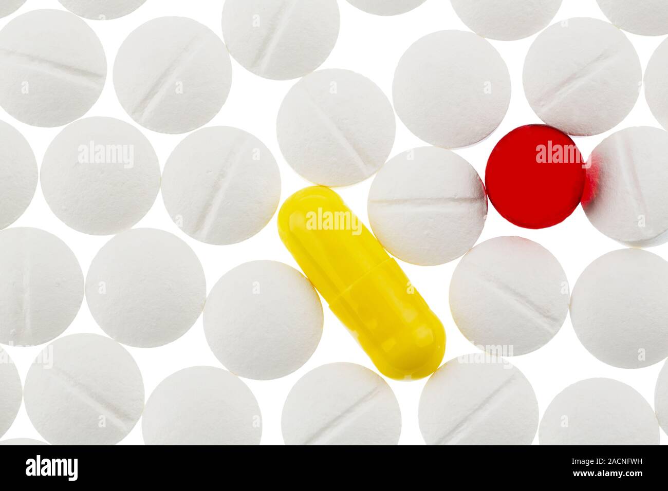 White and coloured tablets hi-res stock photography and images - Alamy