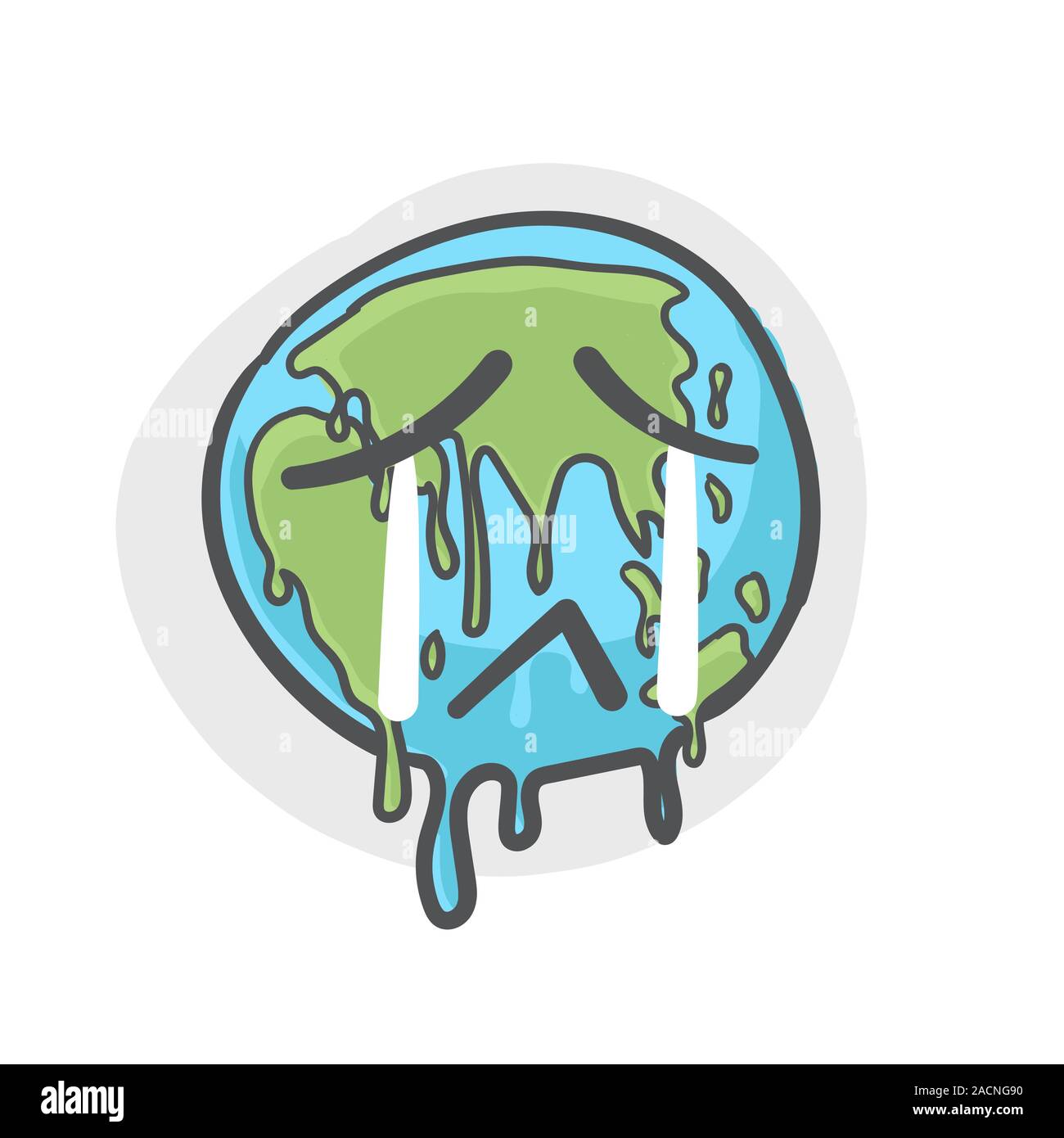 Earth Crying Because Of Global Warming