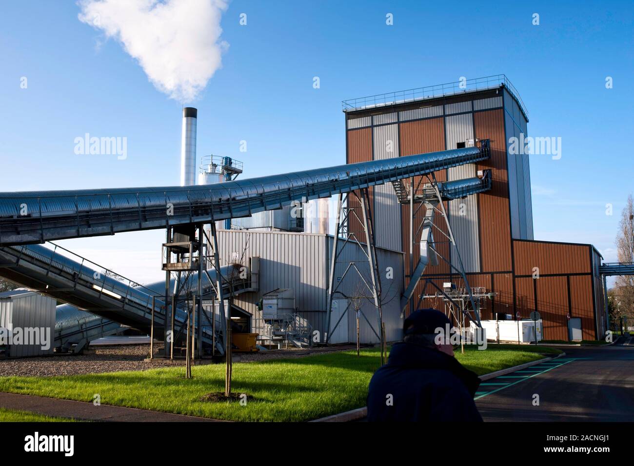 Biomass boiler complex. Exterior of the largest biomass boiler in ...