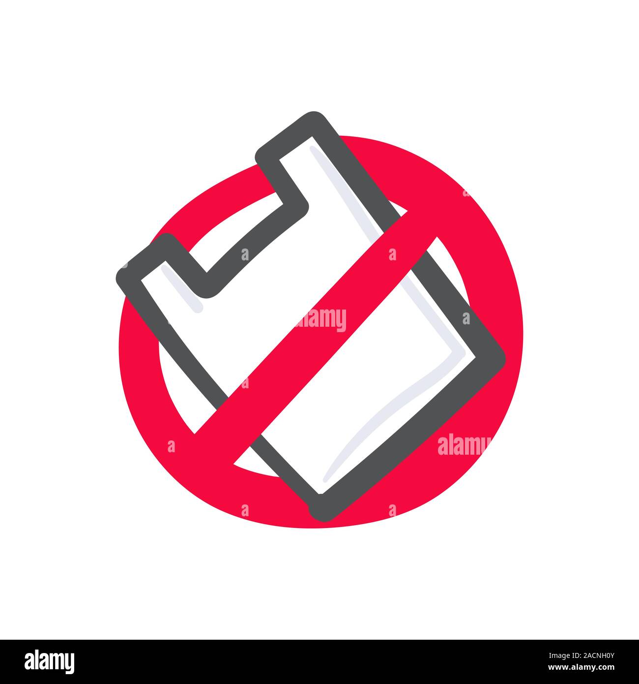 Say no to plastic sign with plastic bag doodle Stock Vector Image & Art ...