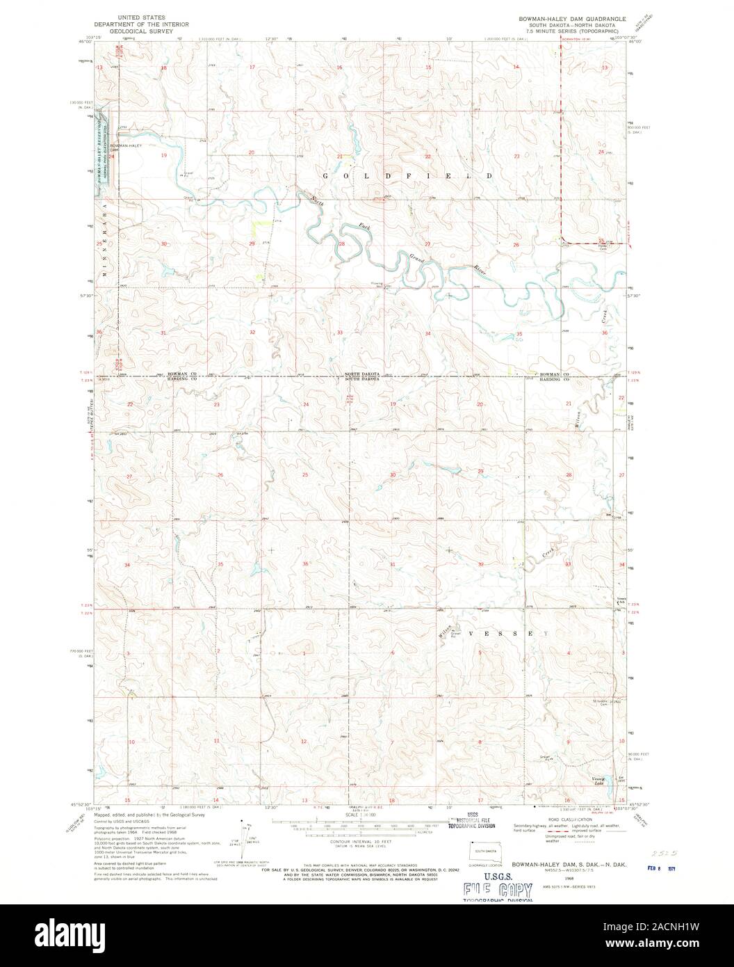 Map of bowman Cut Out Stock Images & Pictures - Alamy