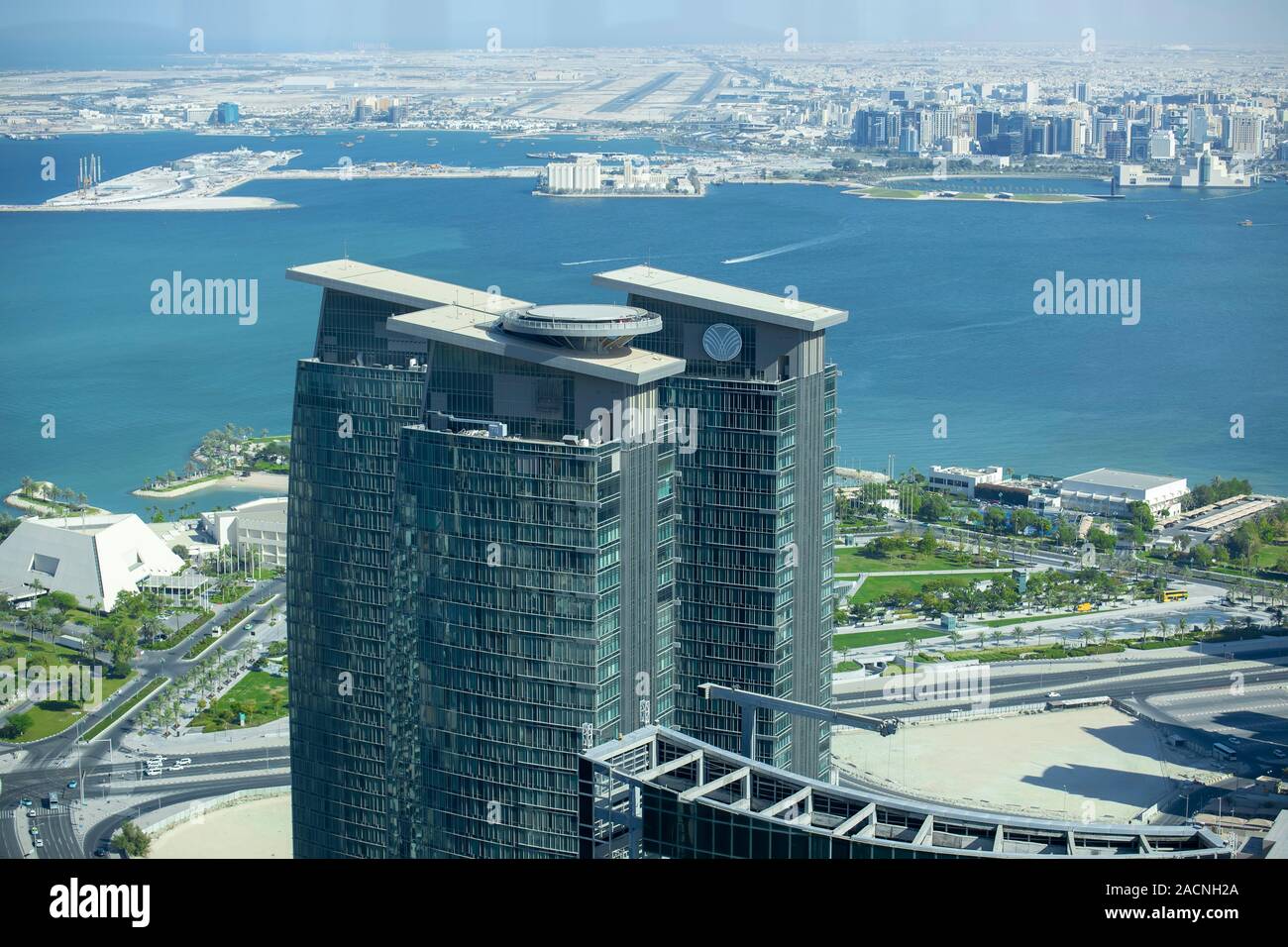 Beautiful Skyscraper view of west bay area of doha city Stock Photo - Alamy