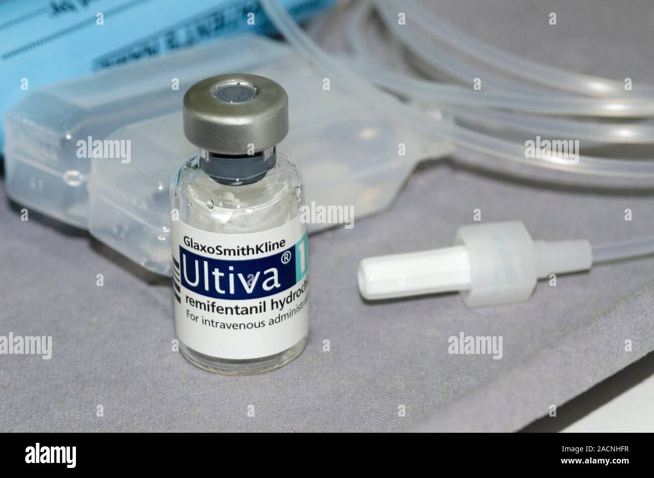 Ultiva surgical anaesthesia drug. Bottle of Ultiva (remifentanil ...