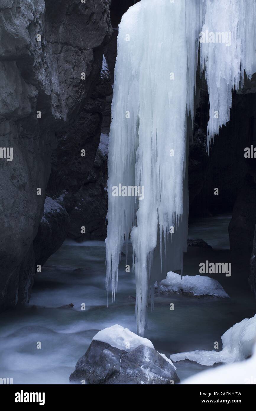Winter in the Partnachklamm, Bavaria Stock Photo - Alamy