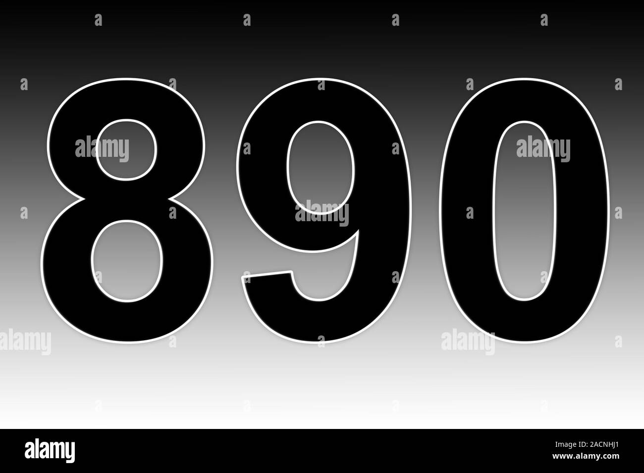 Numbers 0, 8, 9 Stock Photo - Alamy