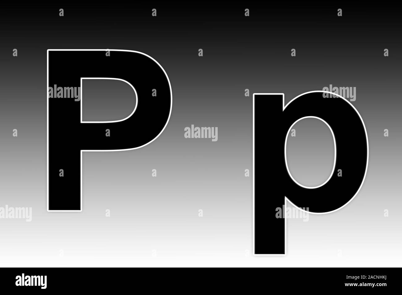 P typography font letter type Black and White Stock Photos & Images - Alamy