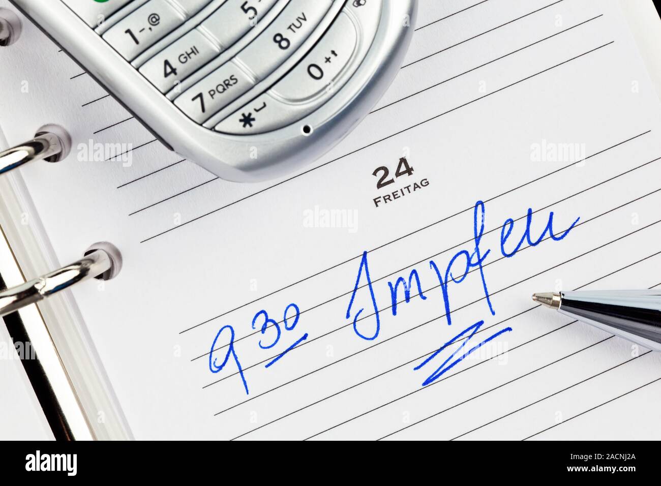 Calendar entry: Inoculate Stock Photo - Alamy