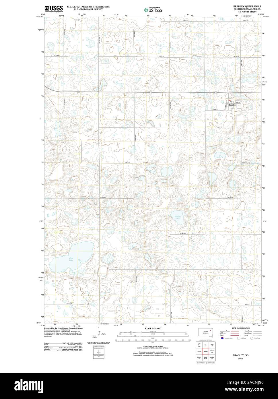 Map of bradley south dakota hi-res stock photography and images - Alamy