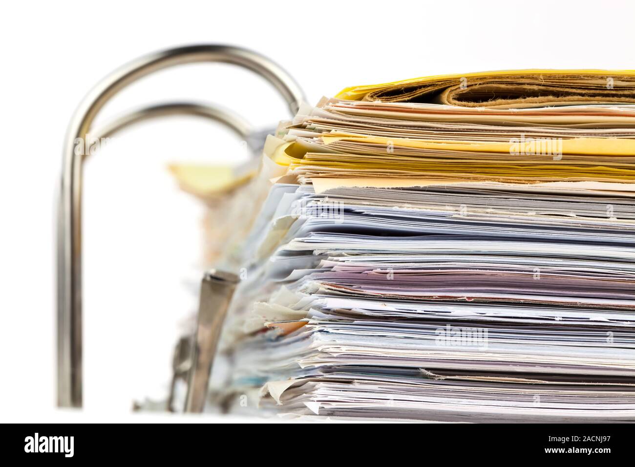 Files Folder with documents and papers Stock Photo - Alamy