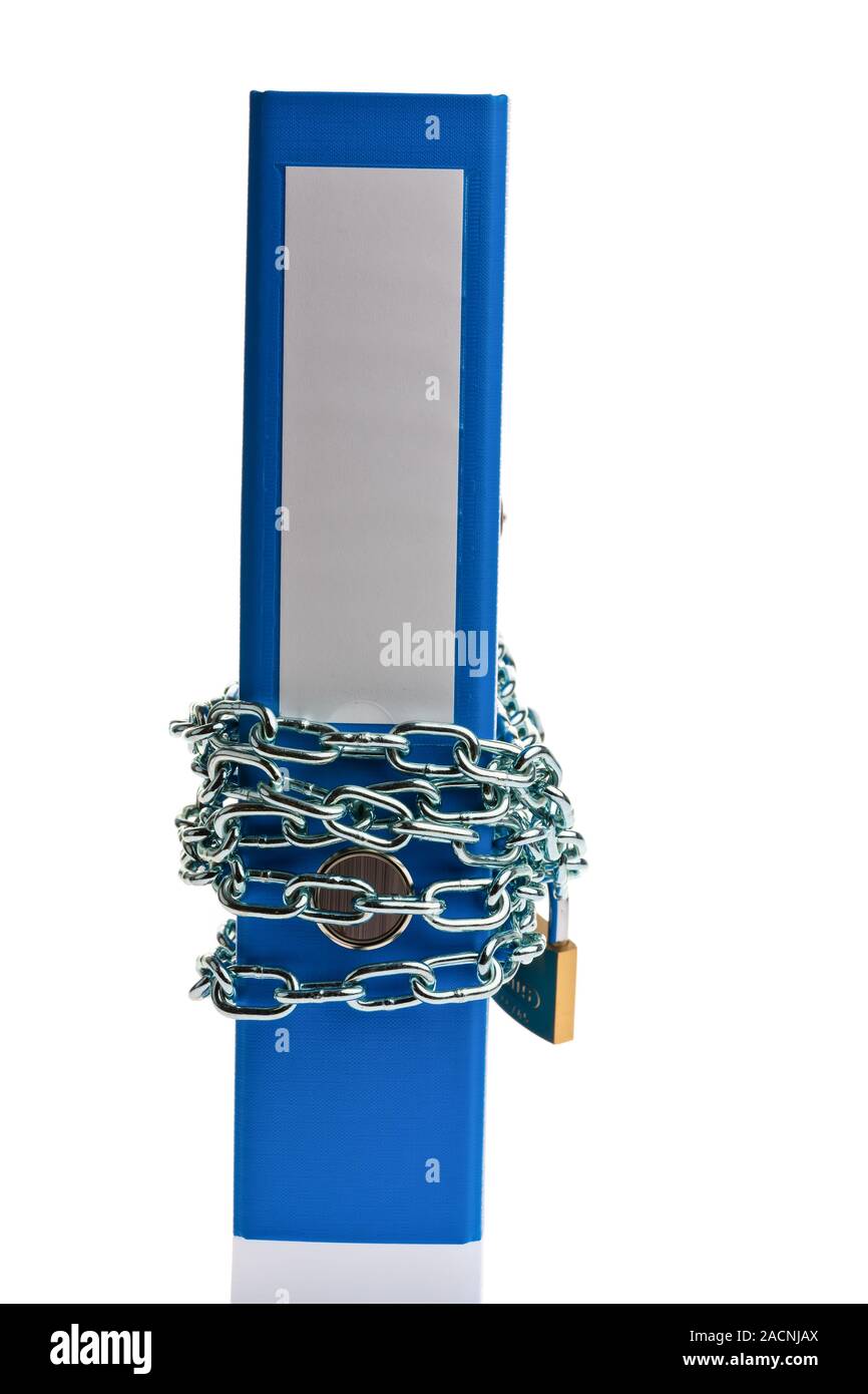 Files folder closed with chain Stock Photo - Alamy