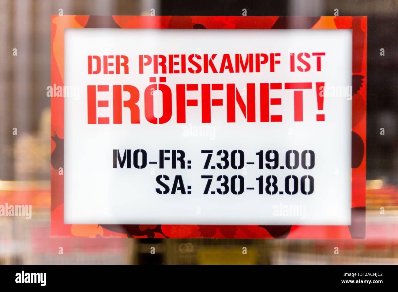 Sign in retail trade Stock Photo - Alamy