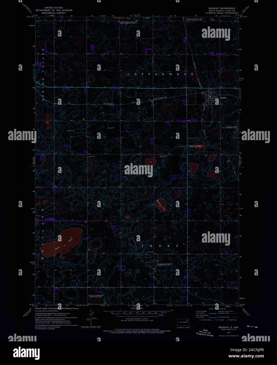 Map of bradley south dakota hi-res stock photography and images - Alamy