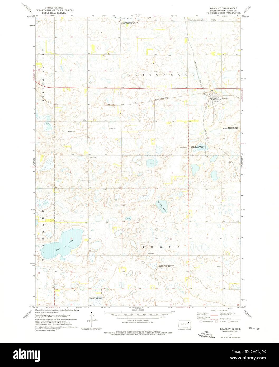 Map of bradley south dakota hi-res stock photography and images - Alamy